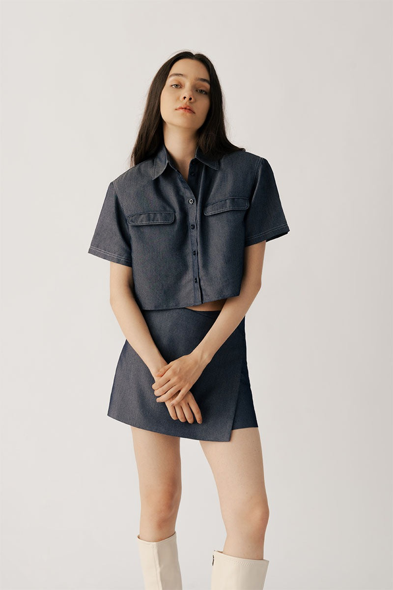 Haylee Skort Denim – Duma Official